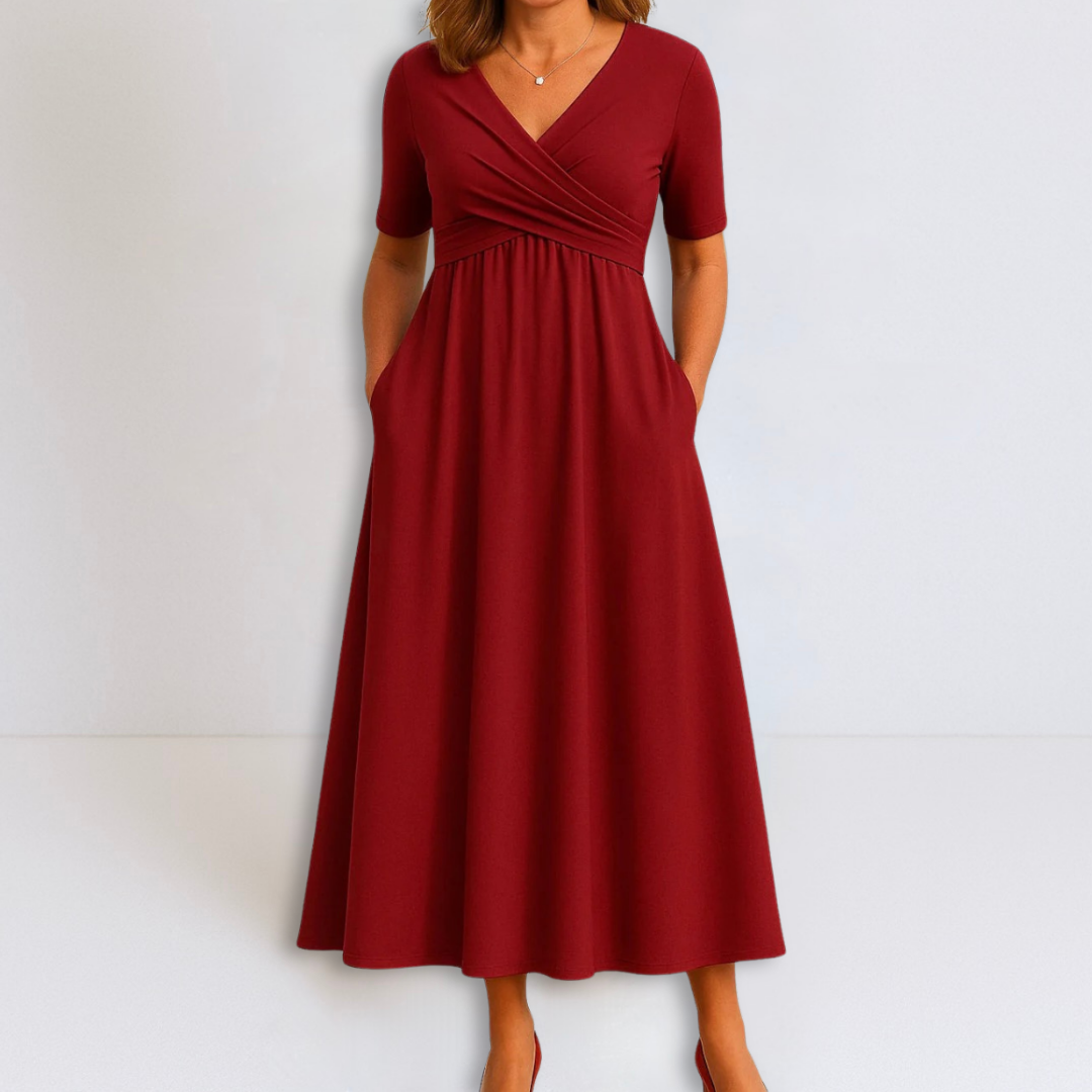 Lori | Elegant Wrap-Style Dress – Carter Toronto